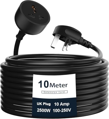 Hoteon Extension Cord, Extension Cable with 10 Meter Heavy Duty Long ...