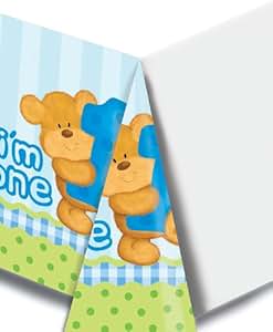 Amazon.com: Creative Converting Bears First Birthday Plastic Table ...