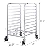 Giantex 10 Tier Aluminum Bakery Rack, Commercial Kitchen Bun Pan Sheet ...