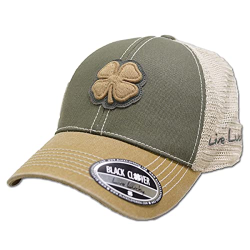 Black Clover Two-Tone Vintage 17 Stone Clover/Green Trim/Dark Green One ...