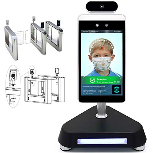 Buy JZH-Light 8 Inch Body Temperature Facial Recognition Camera IP ...