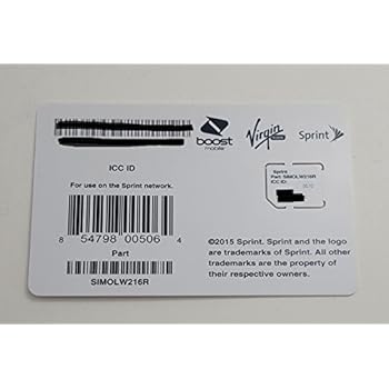 Amazon.com: Sprint UICC ICC Micro SIM Card SIMGLW206R: Cell Phones ...