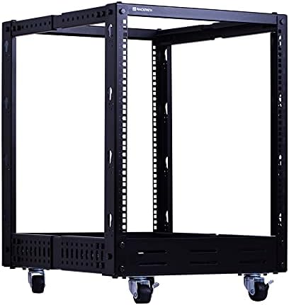 RackPath 12U Open Frame Server Rack – Heavy Duty 4 Post Adjustable ...