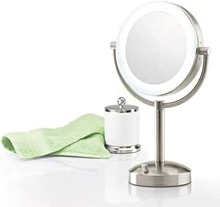 Amazon.com - Tabletop LED Light Makeup Mirror, AC Adaptor, 10x/1x ...