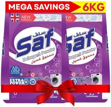 Saf Detergent Powder - Purple, 3Kg (Pack of 2) - Powerful Stain Removal ...