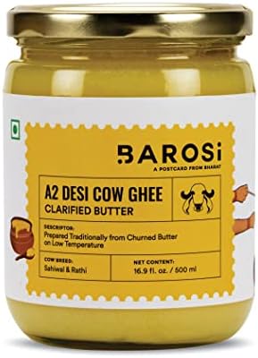 BAROSI [A2 Desi Cow Ghee 500ML] A2 Danedar Desi Ghee | Traditional ...