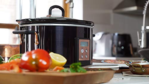 Crux 6 Quart Digital Programmable Slow Cooker And Food Warmer With