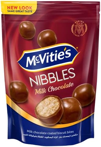 Mcvitie's Digestive Nibbles Milk Chocolate Coated Biscuit Balls, 110g ...