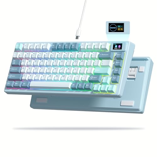 Womier SK80 Retro Creamy Keyboard,75% Keyboard with Color Multimedia ...
