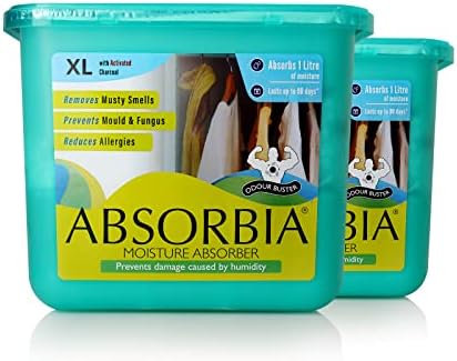 Absorbia Moisture Absorber XL with Activated Charcoal | Pack of 2 (450 ...