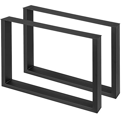 VEVOR Set of 2 Steel Table Legs, 28''Height 35''Wide Dining Table Legs ...