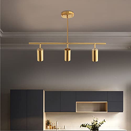 KCO Lighting Flush Mount Ceiling Light Linear Pendant Light Ceiling Track Spotlight Gold 3-Light ...