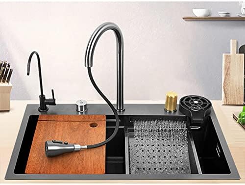 Kitchen Sink 304 Stainless Steel Nano Raindance Waterfall Sink Home ...