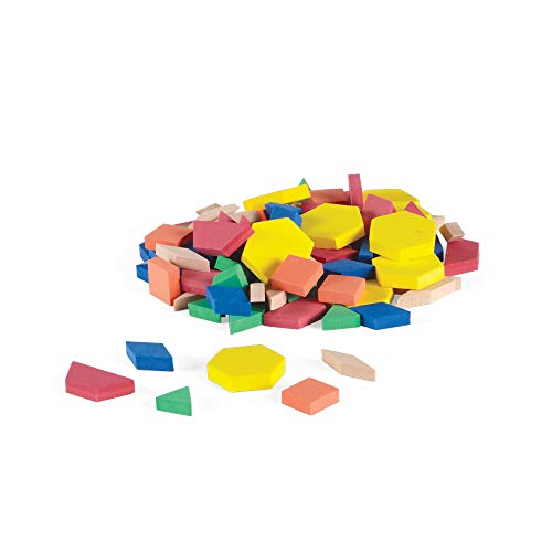 hand2mind Foam Pattern Blocks, Foam Shapes, Geometric Shapes for Kids ...