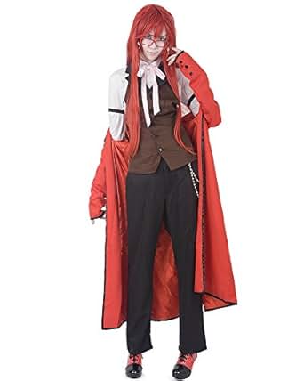 Amazon.com: Miccostumes Men's Grell Sutcliff Cosplay Costume Extra ...