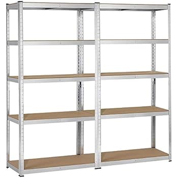 Gorilla Rack GRZ6-4824-5PCB 48 by 24 by 72-Inch Shelving Unit with 5 ...