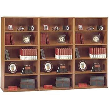Amazon.com: Bush Saratoga 5 Shelf Wall Bookcase in Harvest Cherry ...