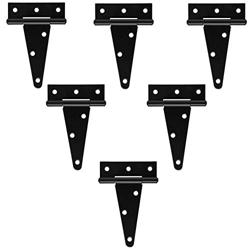 6Pack 6 Inch T Strap Heavy Duty Shed Hinge Gate Strap Hinge Door Barn ...