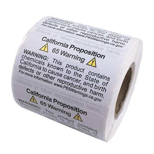 FirstZi California Proposition 65 Warning Labels - 2x1 Inch 500 Labels ...