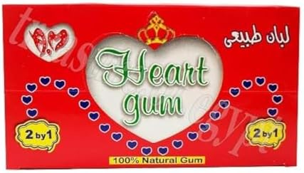 Heart Gum Natural Gum Whit Sugar (Samara Gum) Pack Of 100 Pieces - 125 ...