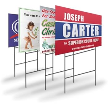 Amazon.com : 18 x 24 Custom Double-Sided Yard Sign with Metal Stakes ...