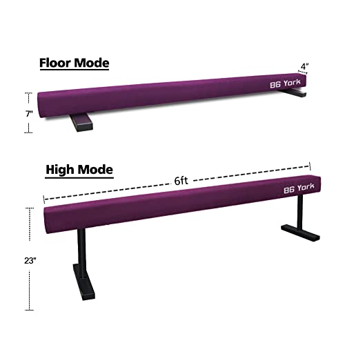 86 York 6ft/8ft Adjustable Balance Beam Gymnastic Equipment for Kids ...