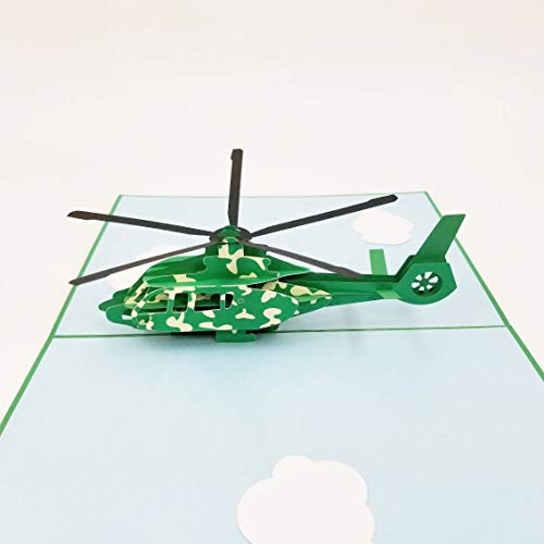 POP CARD EXPRESS Military Helicopter Birthday Card - Retirement Card ...