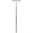 Amazon.com : Fiskars 397940-1001 PRO Rake, Garden, 60 Inch, Silver ...