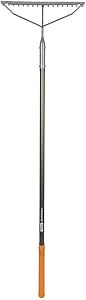 Amazon.com : Fiskars 397940-1001 PRO Rake, Garden, 60 Inch, Silver ...