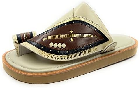 FOOTK Arab men's leather Slippers for Men's hand made flip flops Made ...