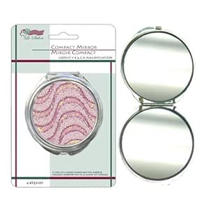 Amazon.com : Round Dual Sided Compact Travel Mirror : Personal Makeup ...