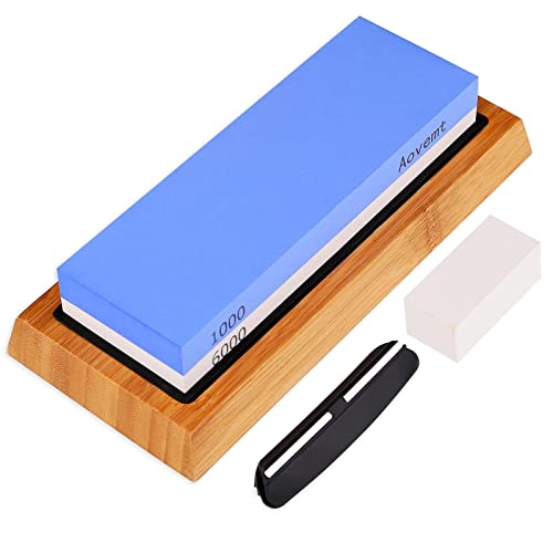Aovemt Knife Sharpening Stone, Premium Knife Sharpening Kit, 2 Side ...
