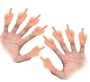 DR DINGUS Middle Finger Hands (10 Pack) – Premium Rubber Little Tiny Finger Hands – Fun and ...