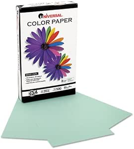 Amazon.com : Universal Colored Paper, 20lb, 8-1/2 x 14, Green, 500 ...