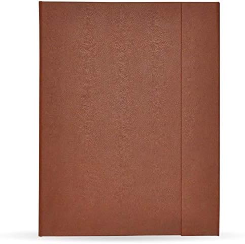 FIS Magnetic Folder Italian PU Cover with Writing Pad, Ivory Paper, A4 ...