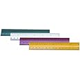 Amazon.com : Charles Leonard Double Bevel Plastic Ruler, 6 Inches ...