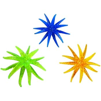 Amazon.com: Toysmith Sticky Starfish Wall Tumblers Neon Blue, Pink ...