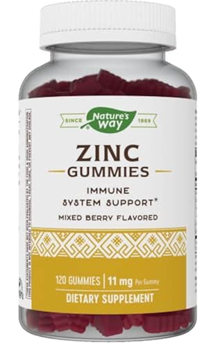 Nature’s Way Zinc Gummies, Supports Immune Function*, 11 mg per Gummy ...