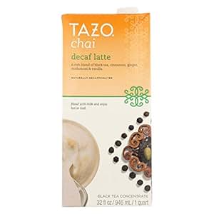 Tazo Chai Decaffeinated Tea Latte Liquid Concentrated Tea, Three (3 ...