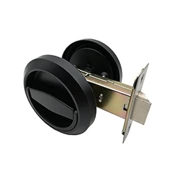 Unidecor Black Round Passage Low Profile Door Lock Bedroom Privacy ...