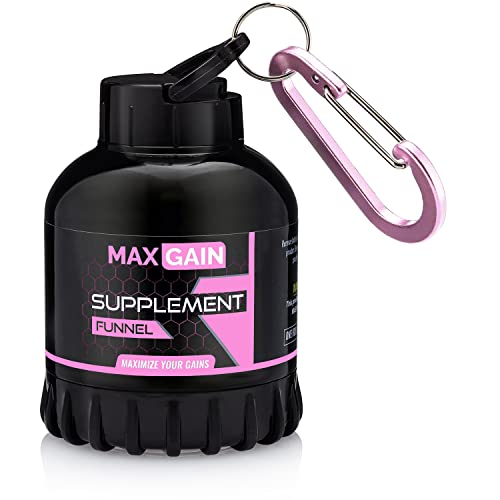 MAXGAIN Supplement Funnel - Portable 60g Protein Powder Container For ...