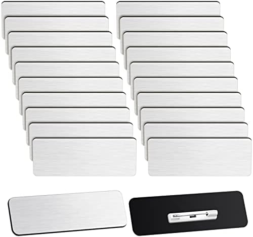 سعر 100 Pieces Name Tags with Pins 1 x 3 Inches Blank Name Tags Name ...