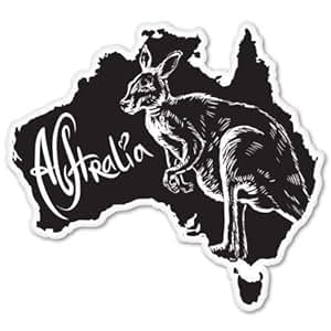 Amazon.com: Australia Kangaroo Design Vinyl Sticker - Car Phone Helmet ...