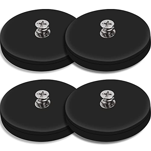 MAGXCENE 4 Packs Neodymium Magnet Rubber Coated Mounting Magnets Small ...
