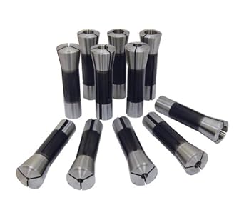Hardinge R8 11 Piece Round Smooth Collet Kit, Size Range from 1/8" to 3 ...
