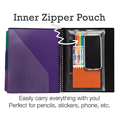 Samsill 24 Pocket Spiral Project Organizer with 12 Dividers ...