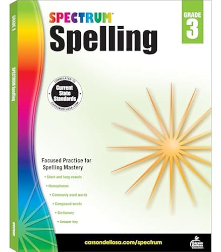 Spectrum Spelling Workbook Grade 3, Ages 8 to 9, 3rd Grade Spelling ...