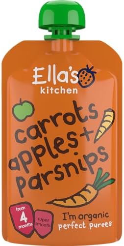 Ella'S Kitchen Organic Smooth Carrots, Apples and Parsnip Puree, 4 ...