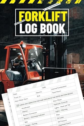 Forklift Log Book with Daily Inspection Checklist: Electric Forklift ...