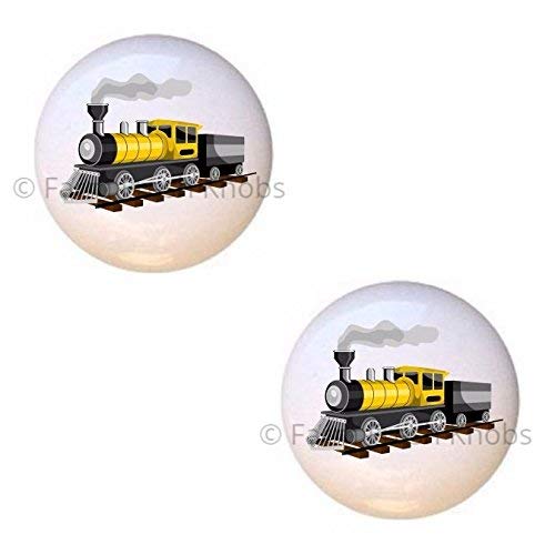 Amazon.com: SET OF 2 KNOBS - Traditional Train - Trains Locomotives ...